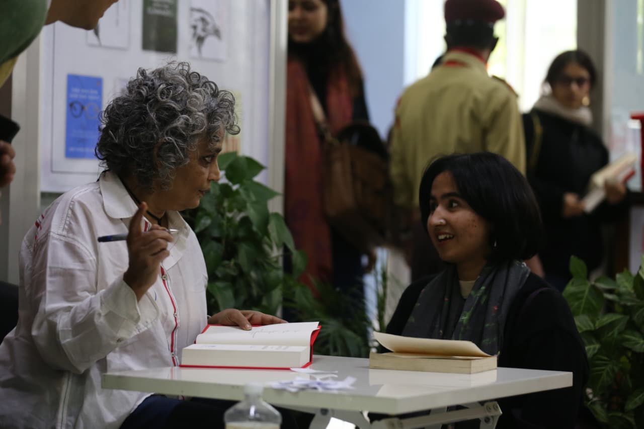 Arundhati Roy signs “Mother Mary Comes to Me” for her Nepali readers in ...