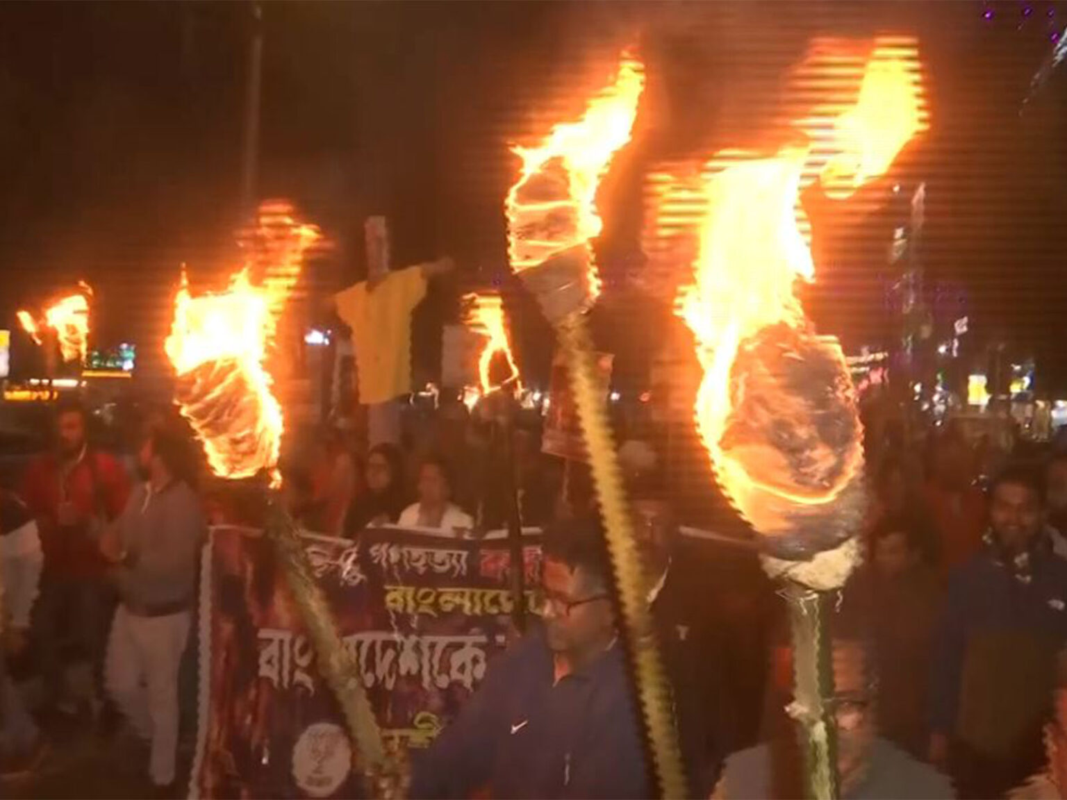 West Bengal: BJP workers hold torchlight rally in Siliguri against ...